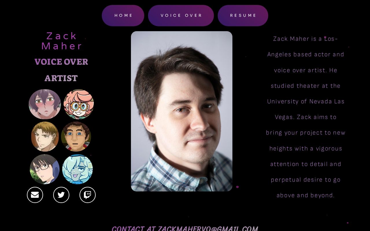 Zack Maher | Voice Over Artist